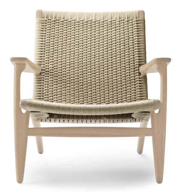 CH25 Loungestol | Hans J. Wegner | Eg hvidolie med natur flet