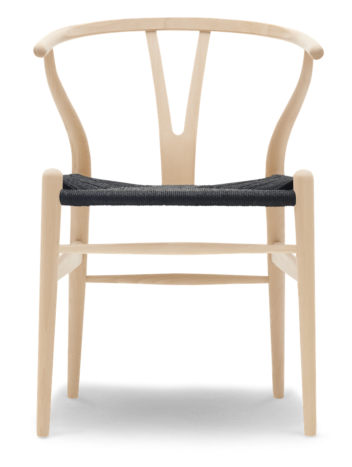 CH24 Y-stol | Bøg, Sæbe, Sort flet - Spisebordsstole - Møbelhuset 2